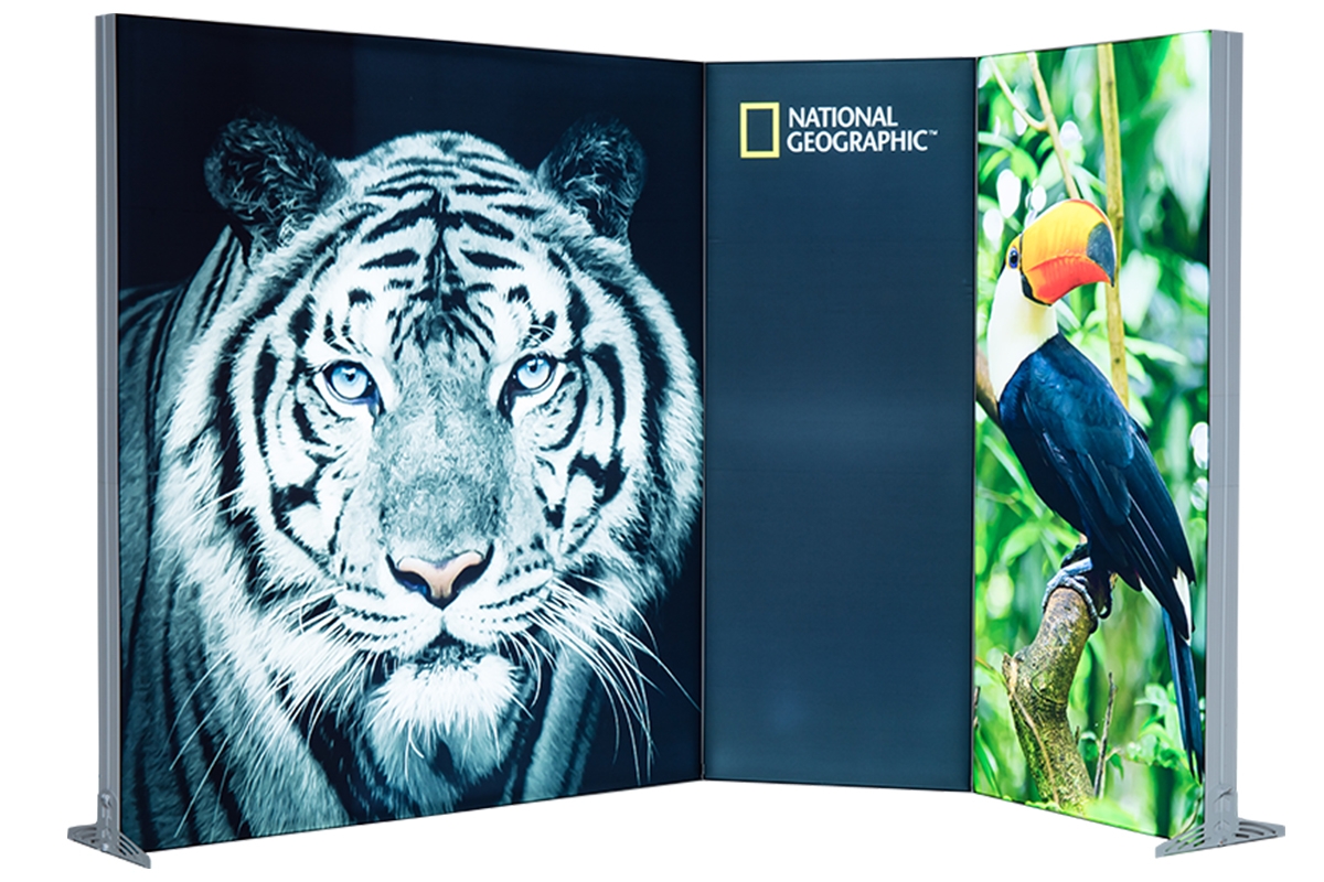 Koop lichtgewicht Lightbox-beursstands en -wand in België